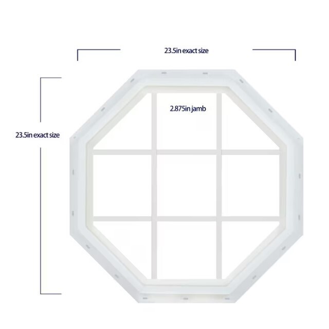 Reliabilit Vinyl Octagon Window 24” x 24” #4066704 White Model ...
