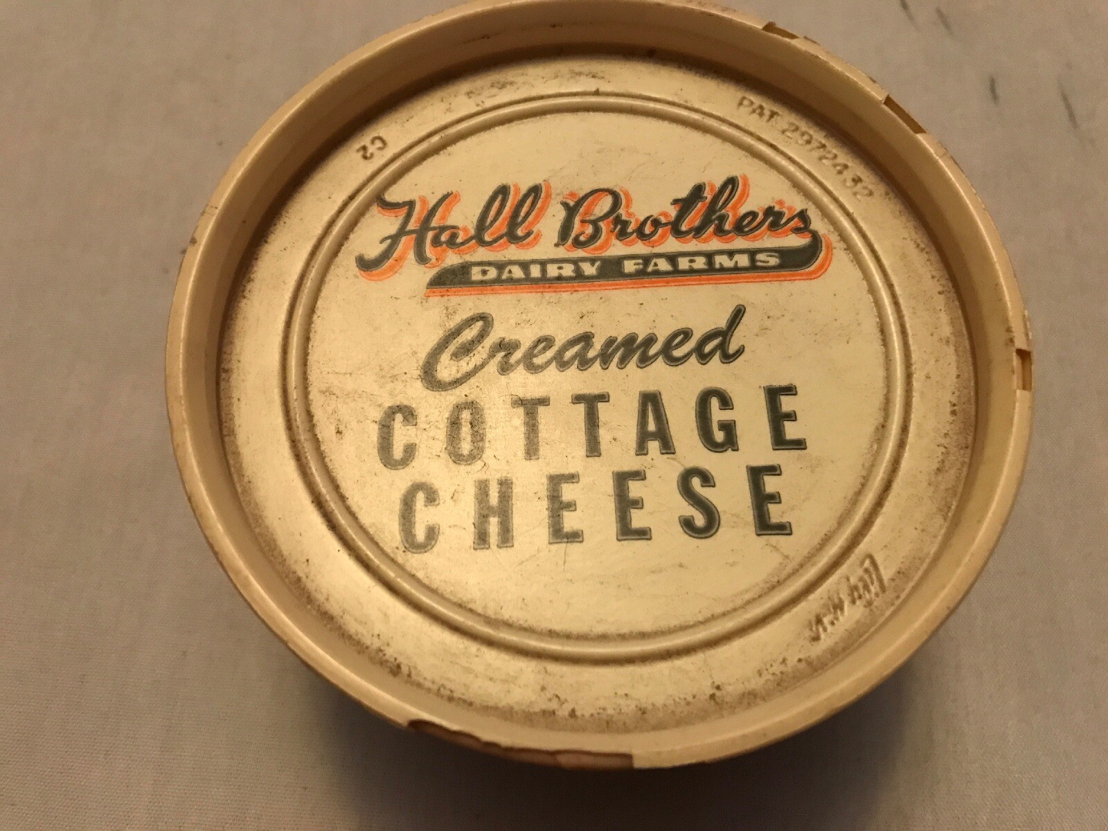 Hall Bros. Dairy Farms Vintage Cottage Cheese Container, Montgomery ...