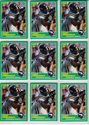 Gary Zimmerman Collectors Lot of Nine 1989 Score NFL Trading Rookie ...