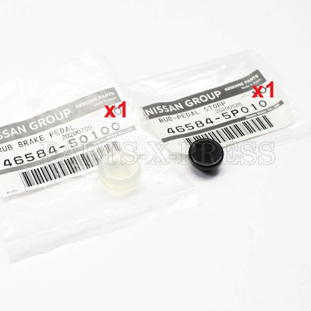 GENUINE OEM NISSAN INFINITI RUBBER BRAKE PEDAL STOPPER SET 46584S0100 ...