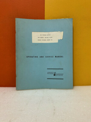 HP DC Power Supply Lab Series Model 6203B Operating and Service Manual ...