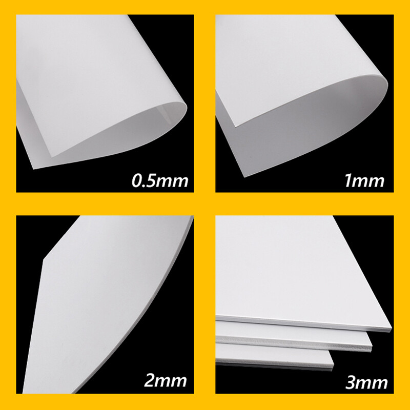 ABS Styrene Plastic Sheet Board White Black Clear Models Craft 0.5 1 1. ...