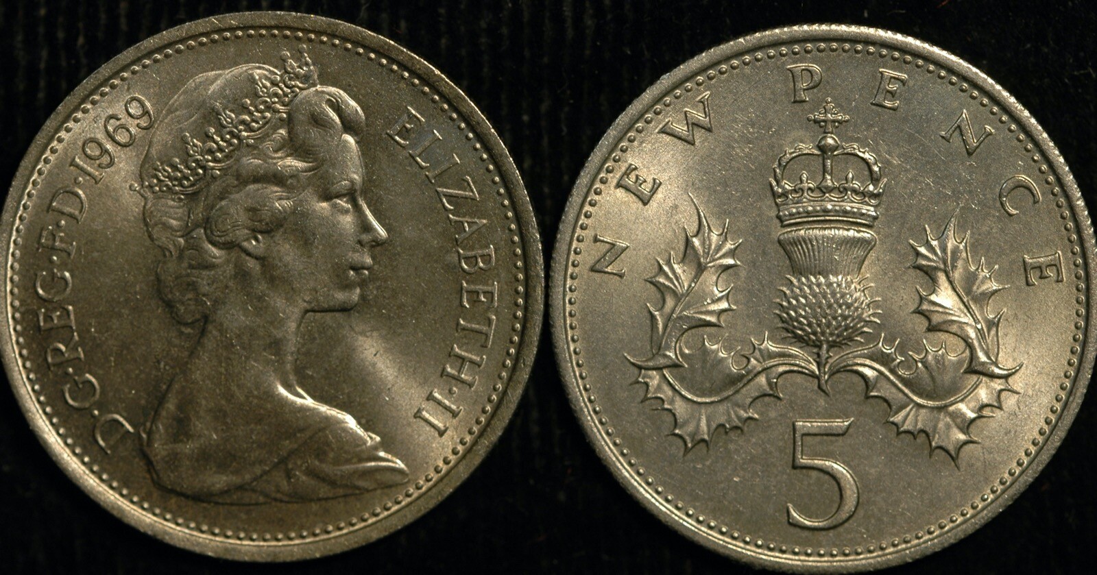 Five Pence 5p 1968 - 2005 Large and Small Size UNC-BU Choose Your Date ...