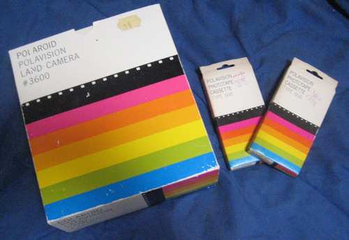 VINTAGE Polaroid Polavision Land Camera 3600 untested W/ 2 SEALED #608 ...