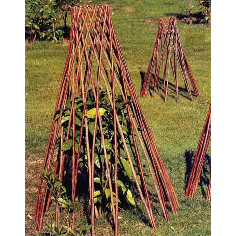Willow Round Tepee Trellis 36in H Expandable Plant Protector Garden ...