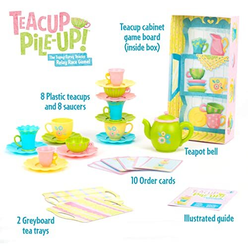 Teacup Pile-Up! Relay Game, Preschool Board Game, Easter Basket Stuffer ...
