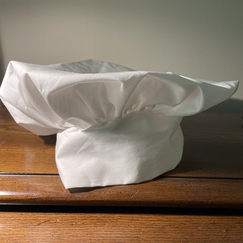 White Chef Baker Cooking Hat Hook & Loop Closure One Size Fits All | eBay