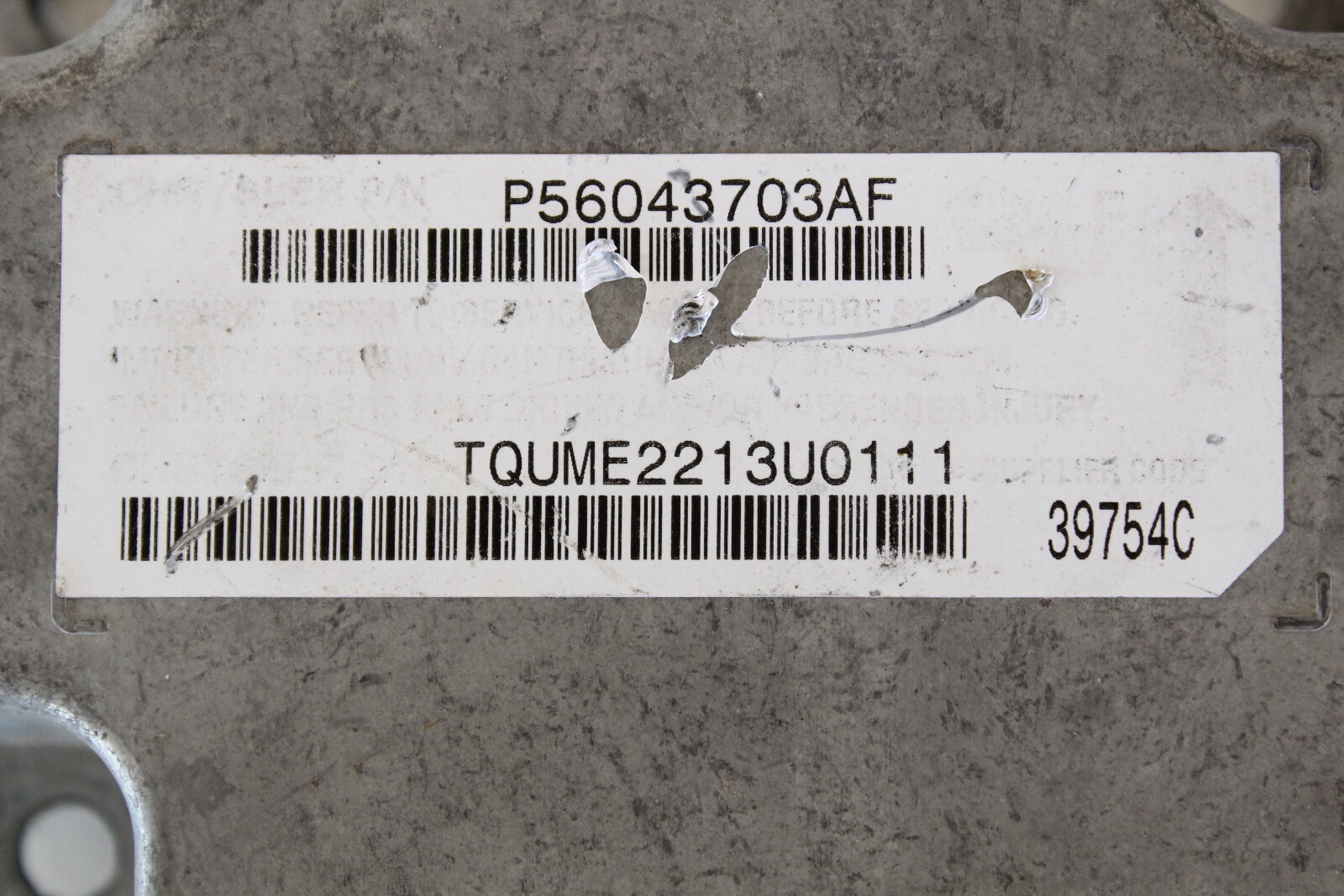 2004 Dodge Ram 1500 P56043703AF SRS Safety Restraint System Control ...