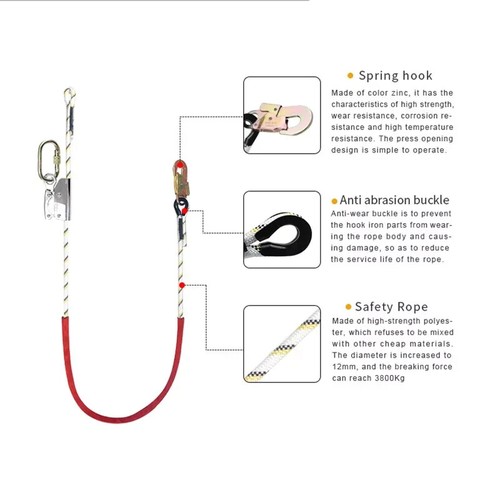 Positioning Lanyard 6 ft for Climbing Tree Care Arborist Work Fall ...