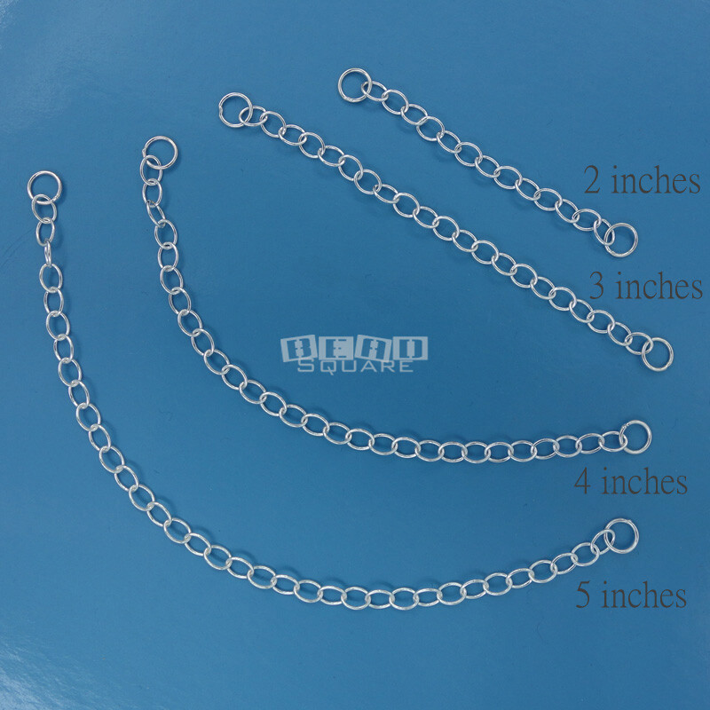 1 PC Sterling Silver Extender / Safety Chain / Connector for Necklace ...