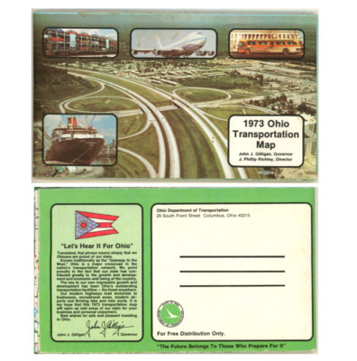 Vintage 1973 Ohio Official State Highway Department Road Map | eBay