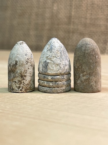 3 Nice Dug Civil War Bullets 69-Cal 3 Ring Nose Cast Enfield & Regular ...