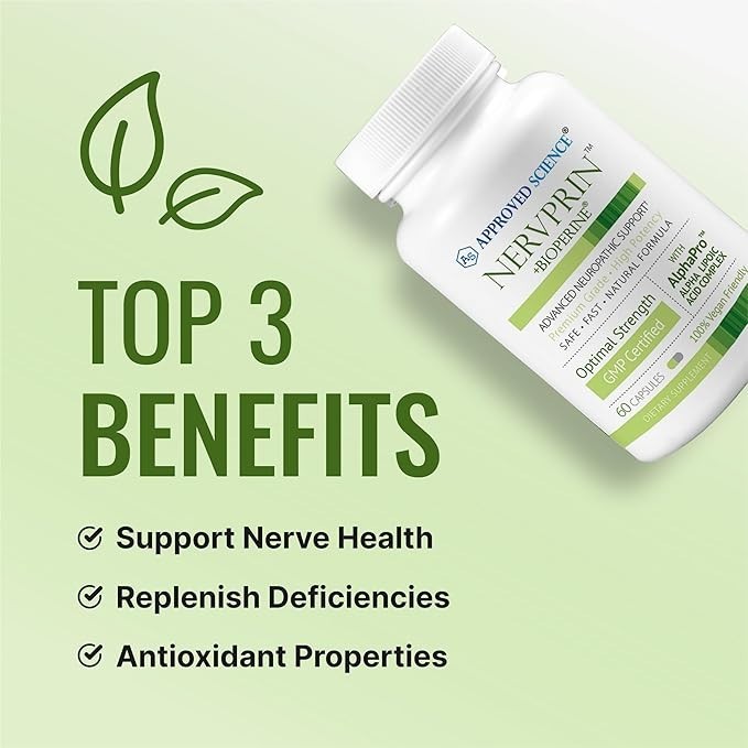Approved Science Nervprin - Nerve Support - Benfotiamine B12 R-Alpha ...