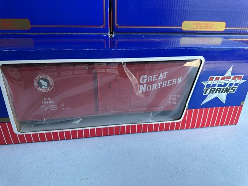USA Trains R-1973 Great Northern Red Box Car G Scale NIB | eBay