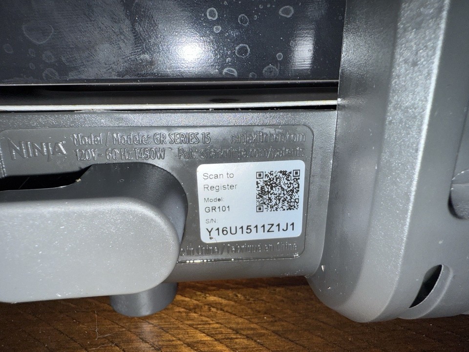 Ninja GR101 Sizzle Smokeless Indoor Grill & Griddle Ceramic Plate ...