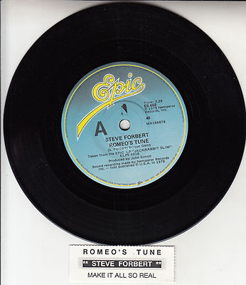 STEVE FORBERT Romeo's Tune 7" 45 rpm vinyl record + juke box title ...
