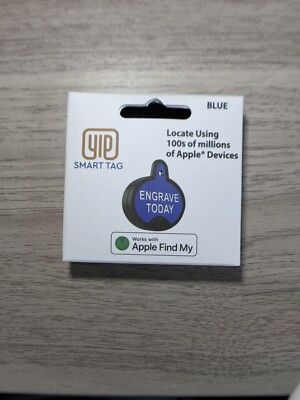 YIP Smart Tag Pet ID Tag and Tracker, BLUE - FOR APPLE PHONES"BRAND NEW ...