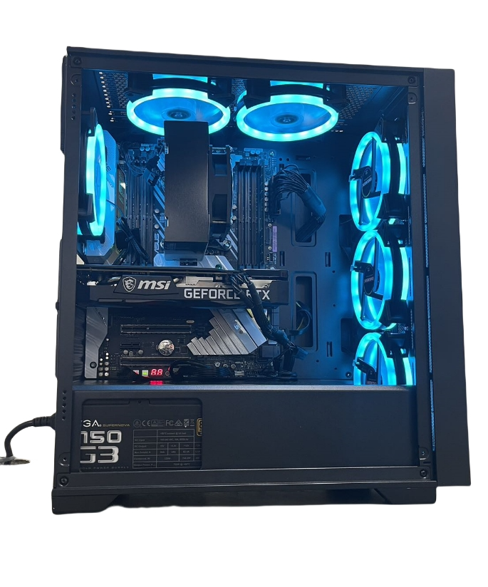 Gaming PC i9-11900 64GB RAM 2TB SSD 4TB HDD RTX4060 liquid cooler WIN11 ...