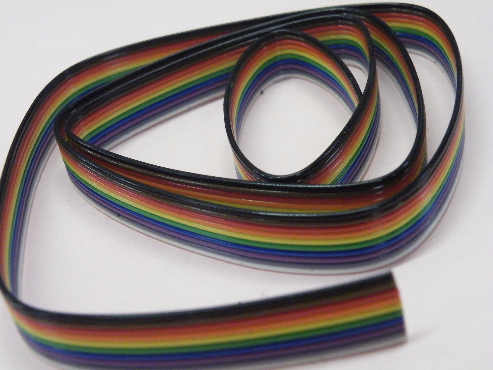 1m Length 10W 10 Way Rainbow Ribbon Cable 7/0.2mm 34g EV03 | eBay UK