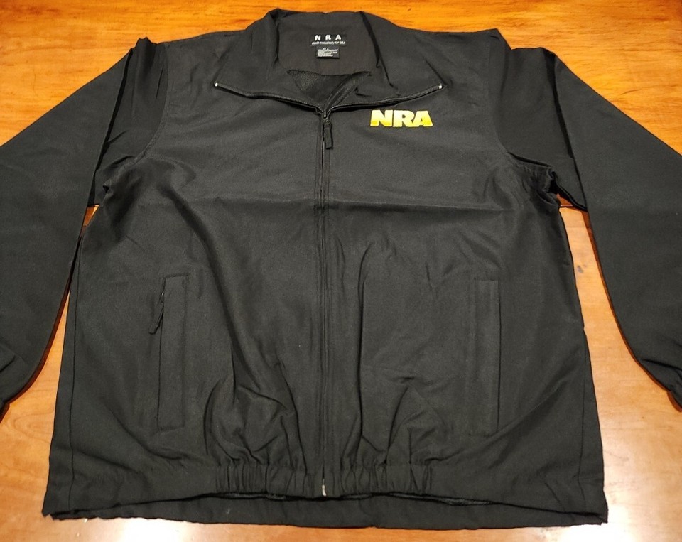 NEW! NRA National Rifle Association Black Jacket Windbreaker w/Eagle ...