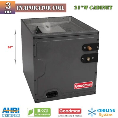 R32 Goodman 3 Ton Evaporator Coil CAPTA3626C3 Vertical 21" Cabinet ...