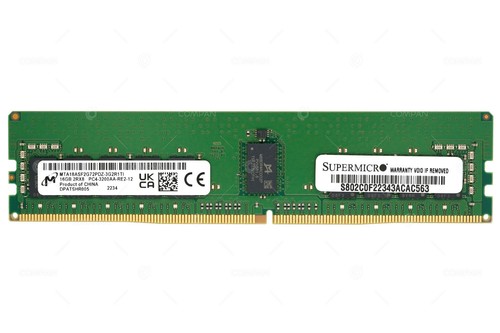MTA18ASF2G72PDZ-3G2R1 MICRON DDR4 16GB 2RX8 PC4-25600 3200MHZ RDIMM CAS ...
