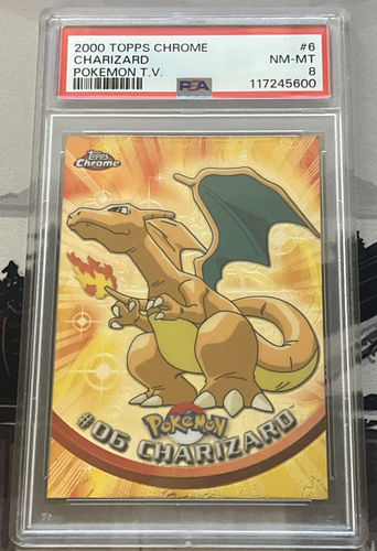 2000 Topps Chrome #6 Charizard Pokémon TV PSA 8 Near Mint - Mint (NM-MT ...