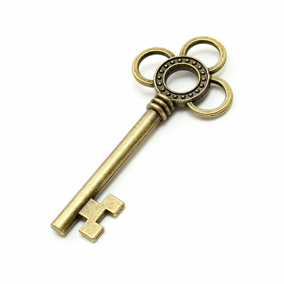 30X Antique Vintage Old Look Bronze Skeleton Keys Necklace Bracelet Diy ...