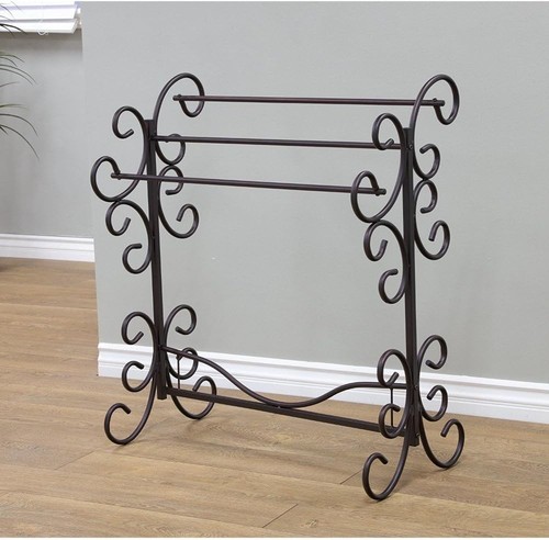 Vintage Wrought Iron Quilt Rack - Blanket Display and Organization | eBay
