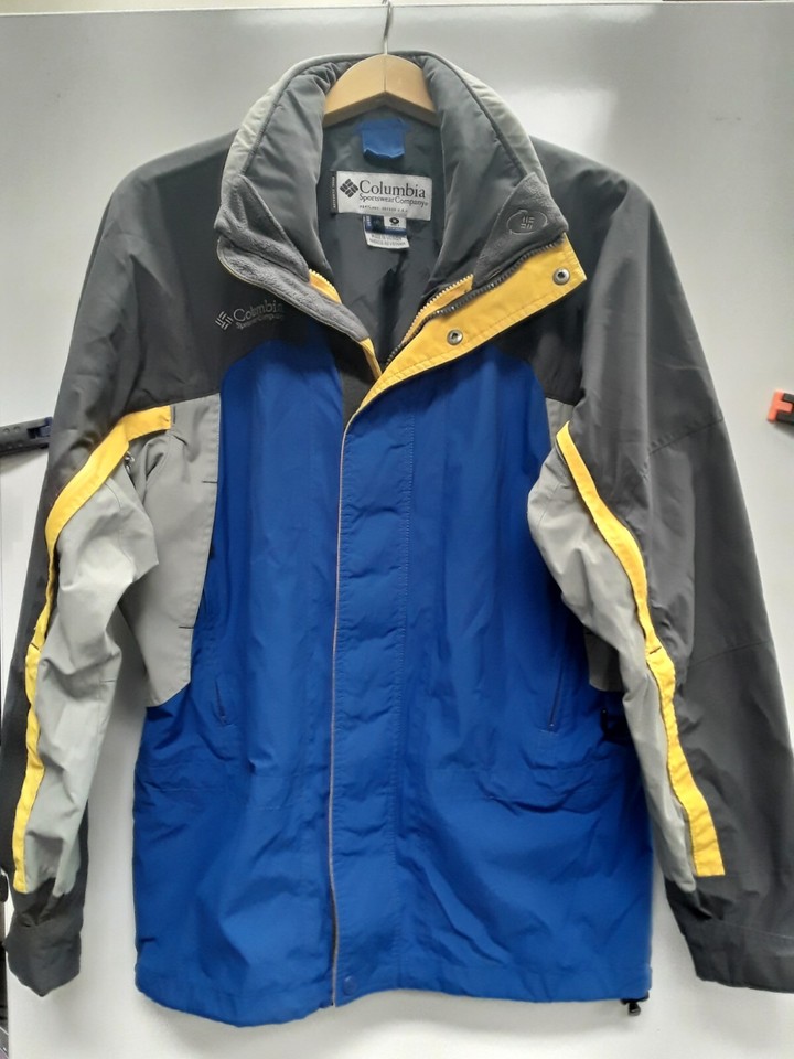 Columbia 'FIRE RIDGE ' Parka blue/yellow/black Medium | eBay