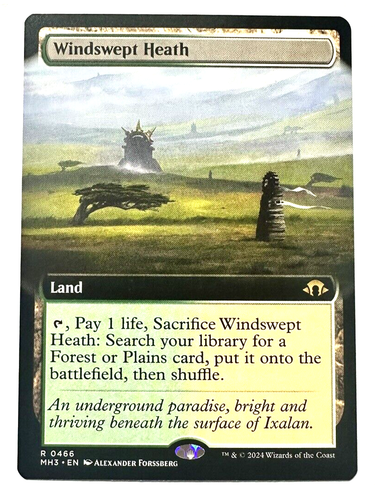 WINDSWEPT HEATH MAGIC THE GATHERING CARD RARE LAND MODERN HORIZONS 3 | eBay