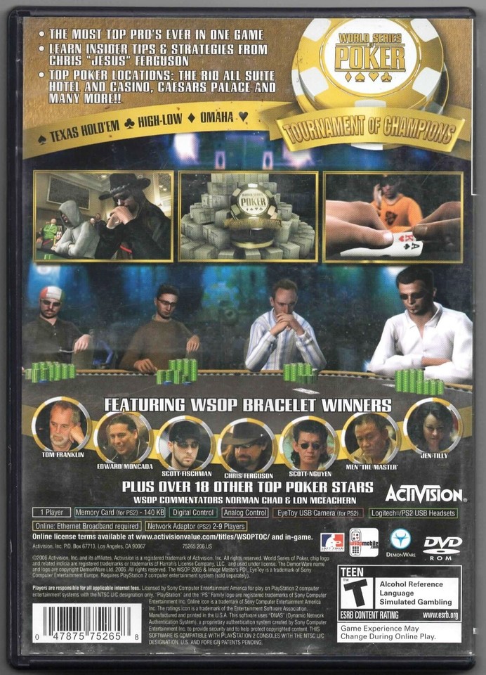 World Series of Poker Tournament of Champions (PS2, 2006) | eBay