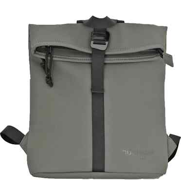 DuChamp London Rubberized Small Foldover Backpack~Charcoal~NEW!!! | eBay