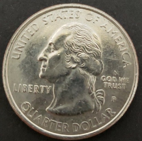 1999 P Washington Quarter Delaware Error Obverse Strike Thru GOD WE ...