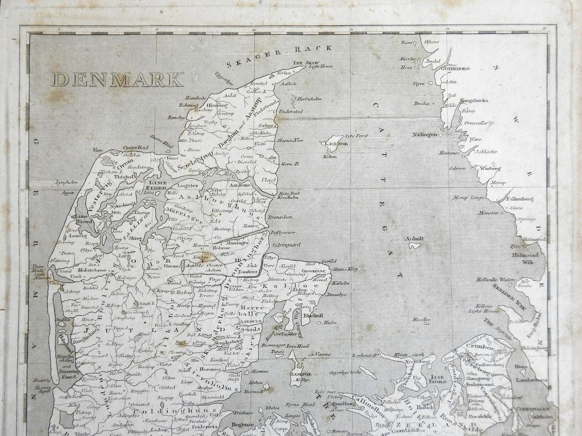 Map Of Denmark In 1800 S