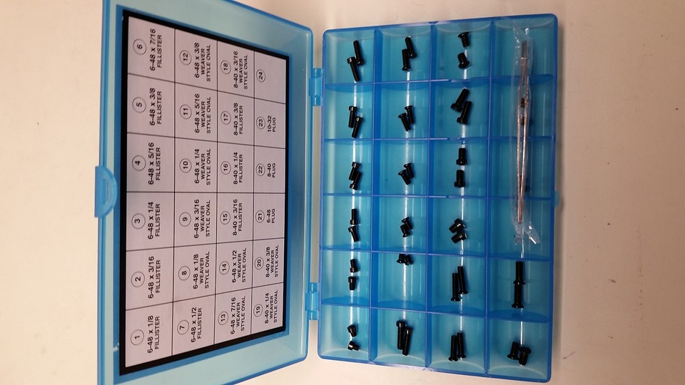 46pc PACHMAYR MASTER GUNSMITHING SCREW SET 23 COMMON SCREWS/PLUGS SCOPE ...