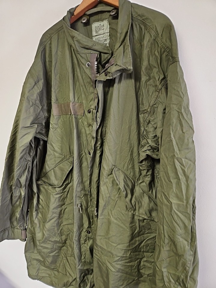 Vtg 80s M65 Fishtail Parka Jacket Coat US Army 1988 Military L NOS Mint ...