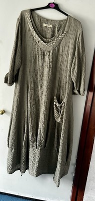 Zedd Plus Linen Lagenlook Dress , Size 3 Fits Size 18/20 | eBay UK