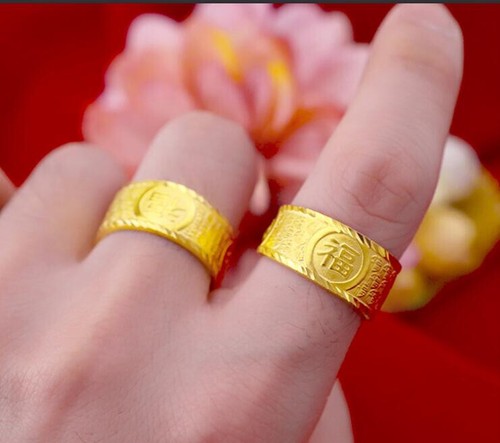 Men's 23K 24K THAI BAHT YELLOW GOLD Plated RING | eBay