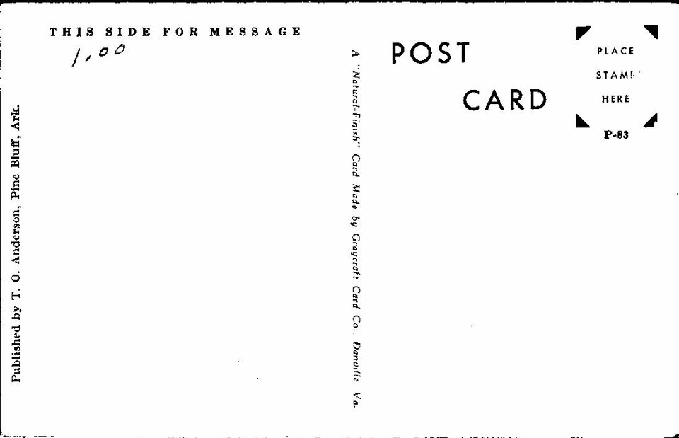 United States Post Office Pine Bluff Arkansas Old Postcard Unused A11 ...