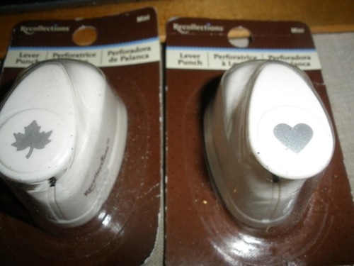 Lot of 2 NEW Recollections Mini Lever Punch LEAF & HEART | eBay