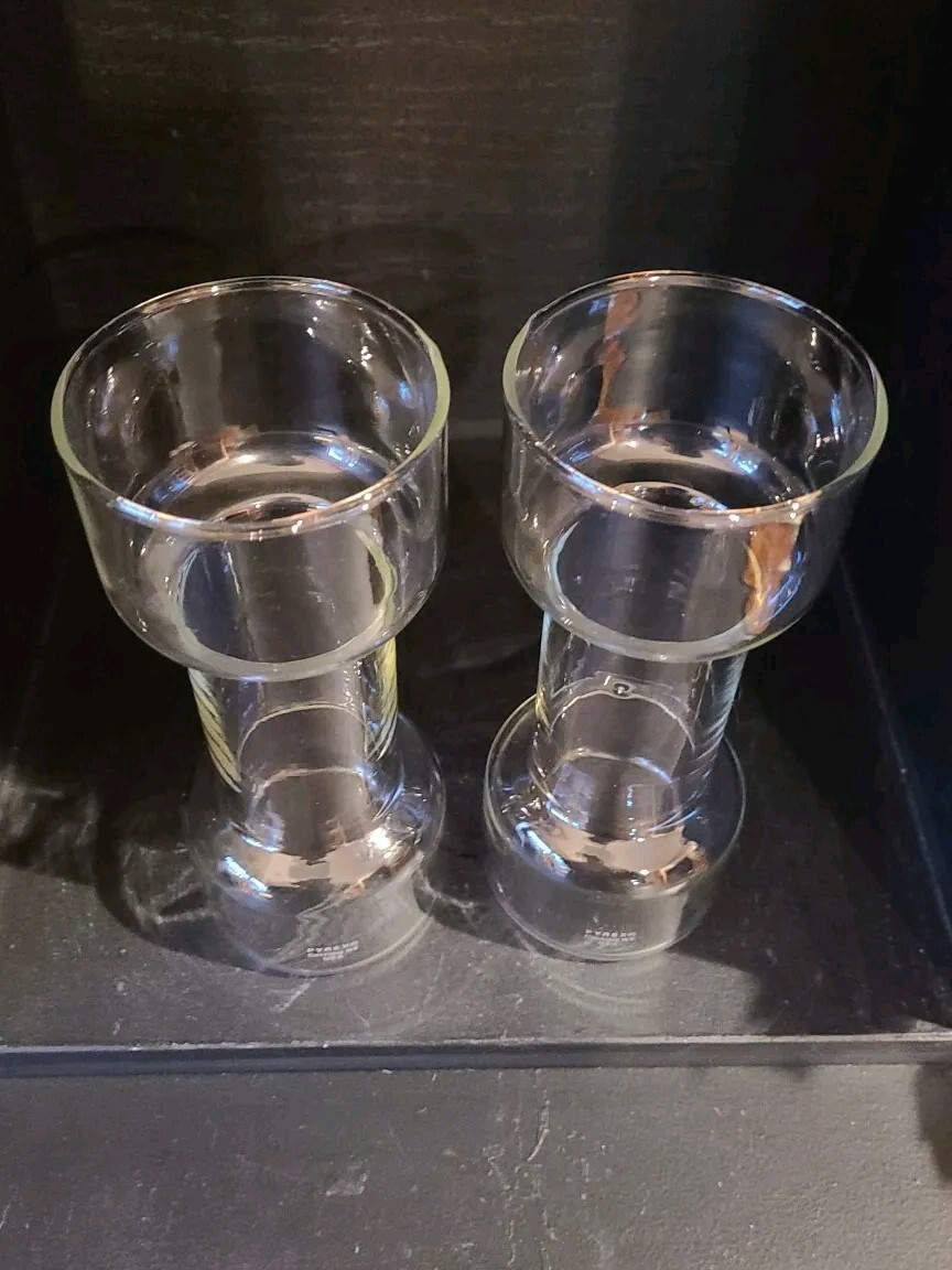 Set of 2 RARE Vintage Pyrex Clear Glass Bulb Forcing Vases Tulip ...