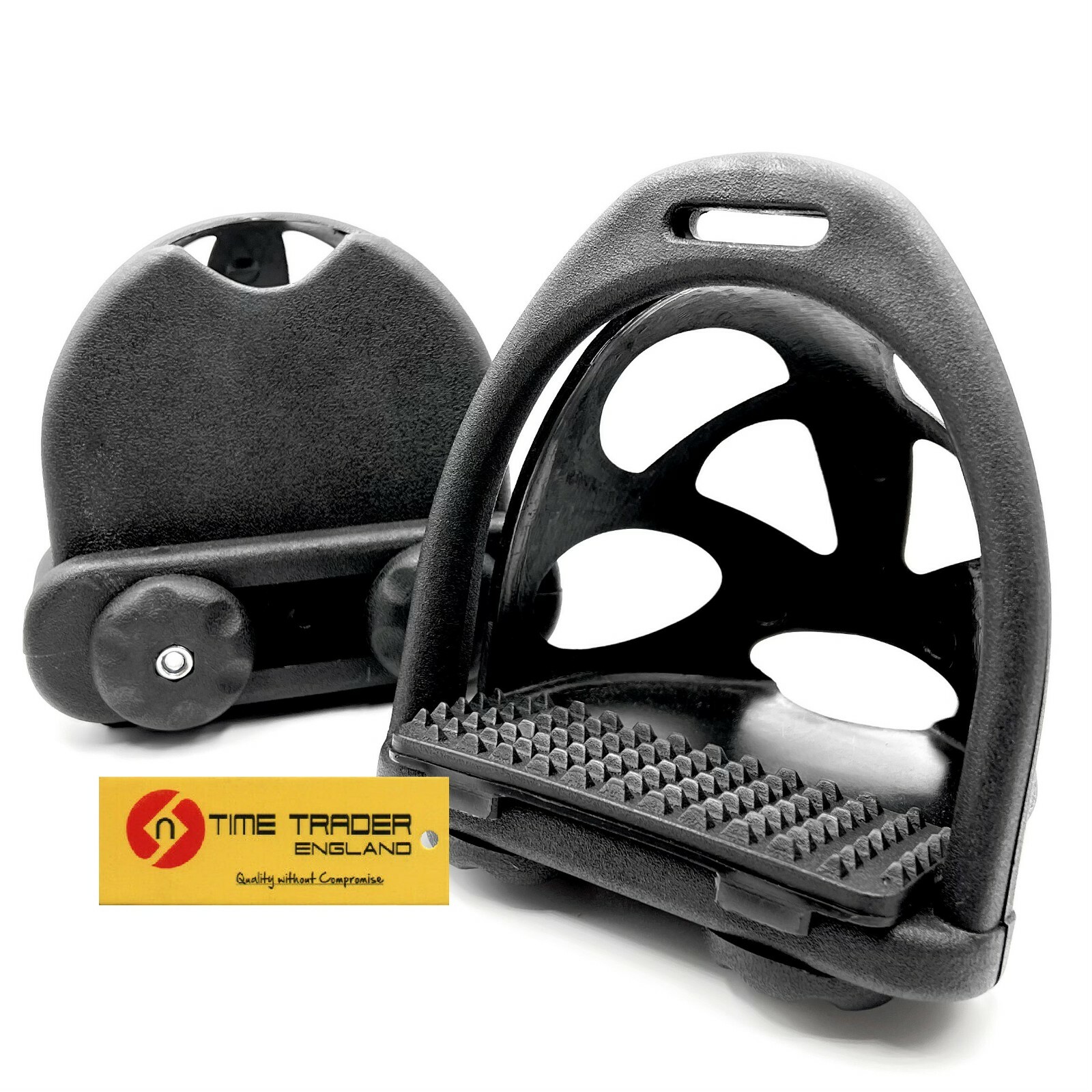 Pair of Safety Toe Cage Stirrups Durable Plastic Lightweight UK STOCK ...