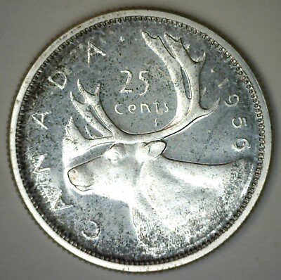 1956 Silver Canada Quarter Canadian 25 Cents Proof Like Coin | eBay