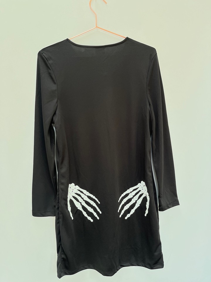 Amscan Skeleton Hands Dress Womens Size 10-12 Medium Halloween Fancy ...