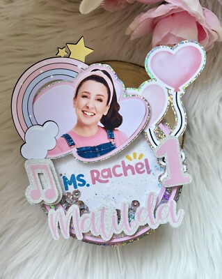 Personalised Ms Rachel 3d Shaker Cake Topper Party Decor Gift | eBay UK