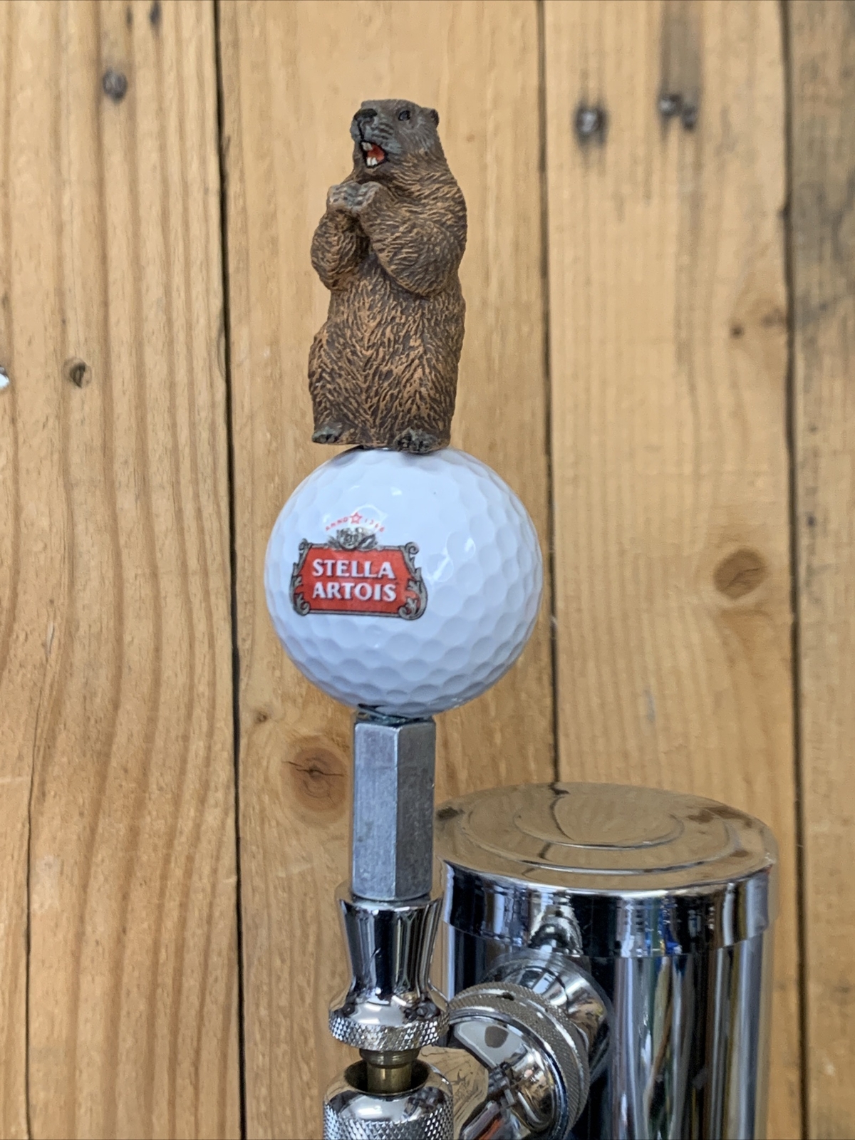 STELLA ARTOIS Beer Golf TAP HANDLE Caddyshack Gopher Keg Kegerator Mini ...