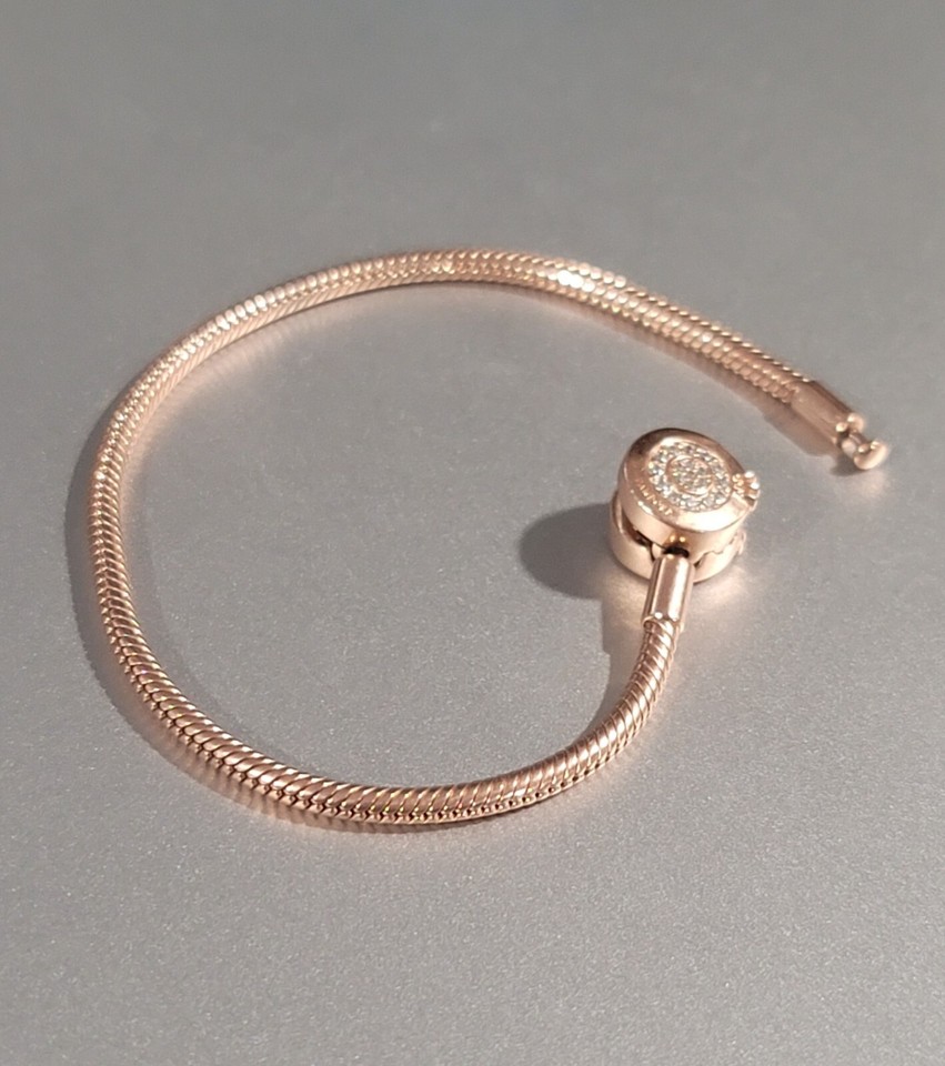 Authentic PANDORA Rose 14k Moment Sparkling Crown O Charm Bracelet ...