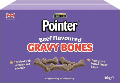 Pointer BEEF FLAVOURED GRAVY BONES Dog Biscuits Snack Food Healthy ...