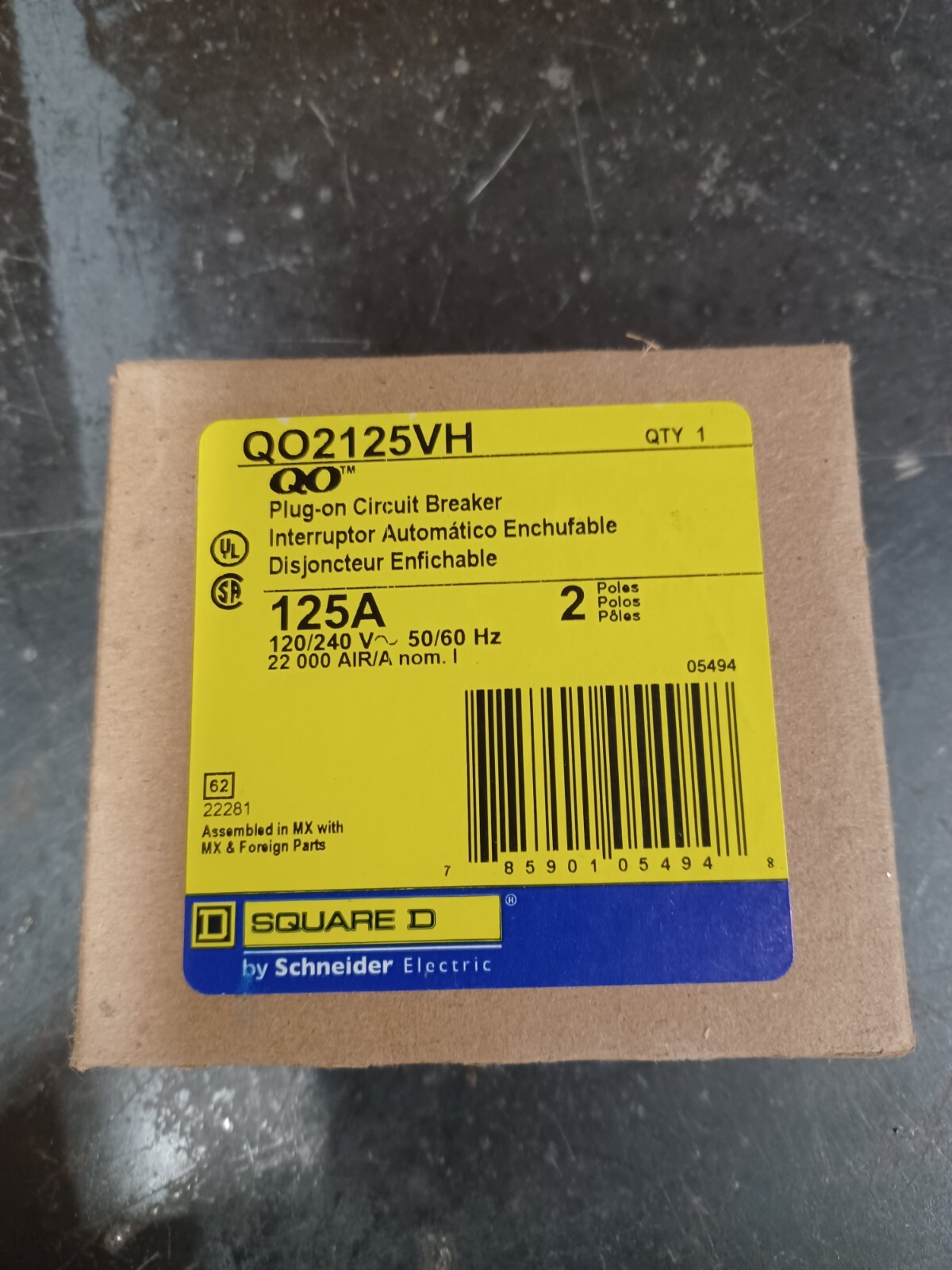 SQUARE D QO2125VH BREAKER BRAND NEW SINGLE PHASE 120/240 785901054948| eBay